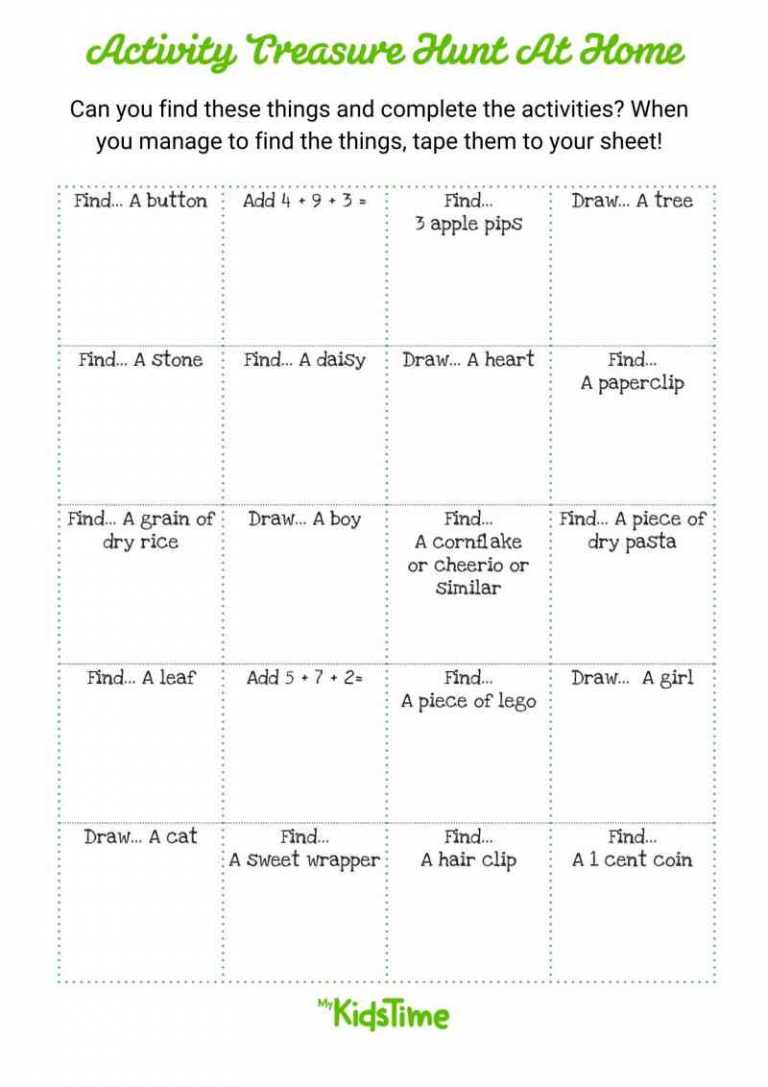 Try This Fun FREE Activity Treasure Hunt For Kids