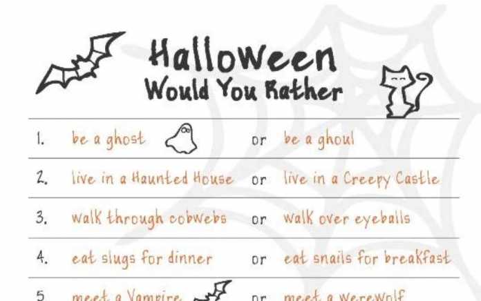 Fun Halloween Game "Would You Rather"