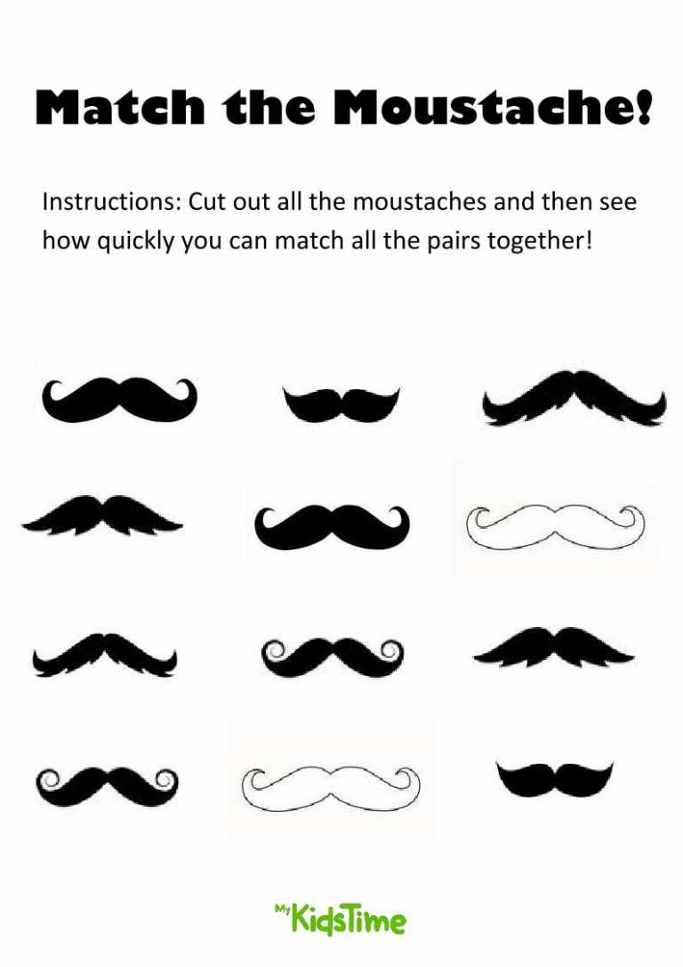 Play Our FREE Match The Moustache Game