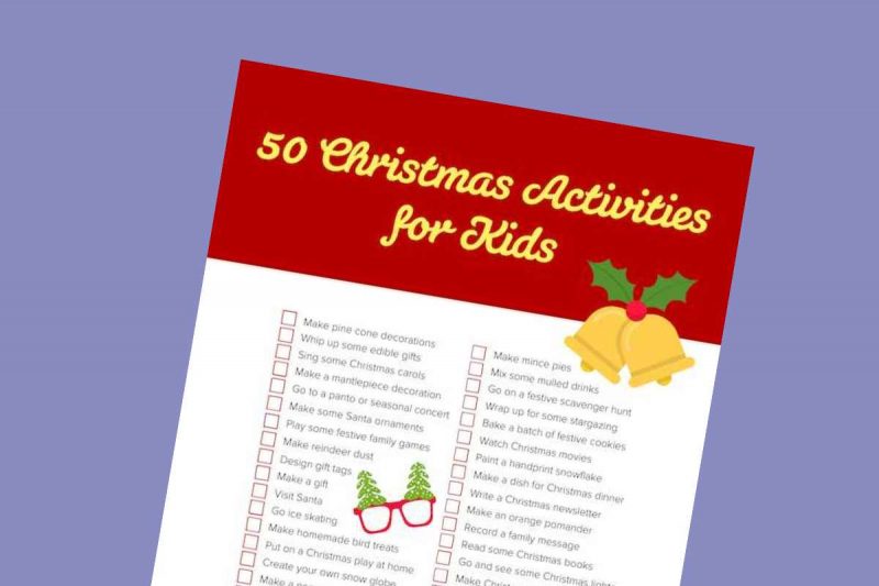 50 Fun Christmas Activities for Kids Checklist