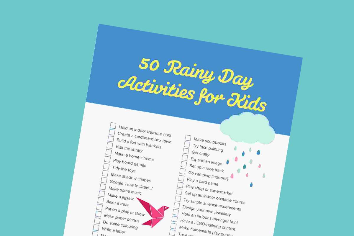 50 Fun Rainy Day Activities For Kids FREE Checklist 50 Fun Rainy Day Activities For Kids FREE Checklist