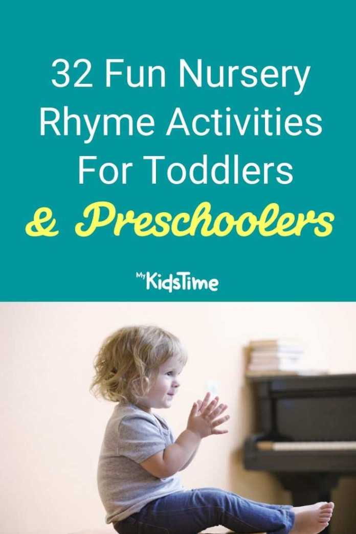 32 Fun Nursery Rhyme Activities for Toddlers & Preschoolers