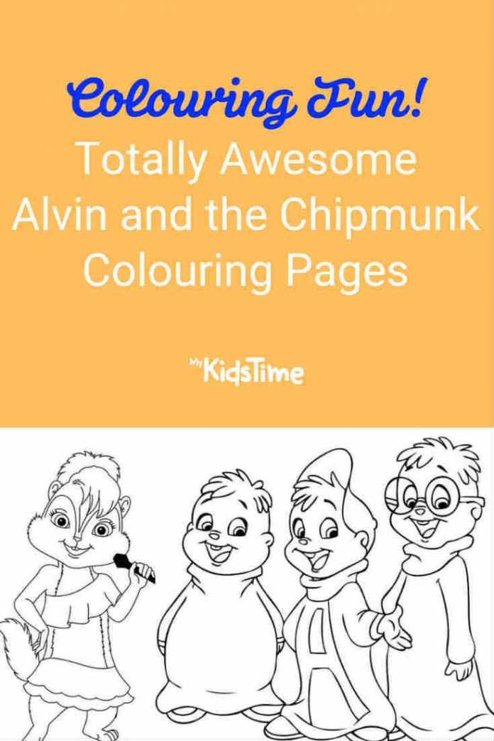 Awesome Alvin and the Chipmunks Colouring Pages