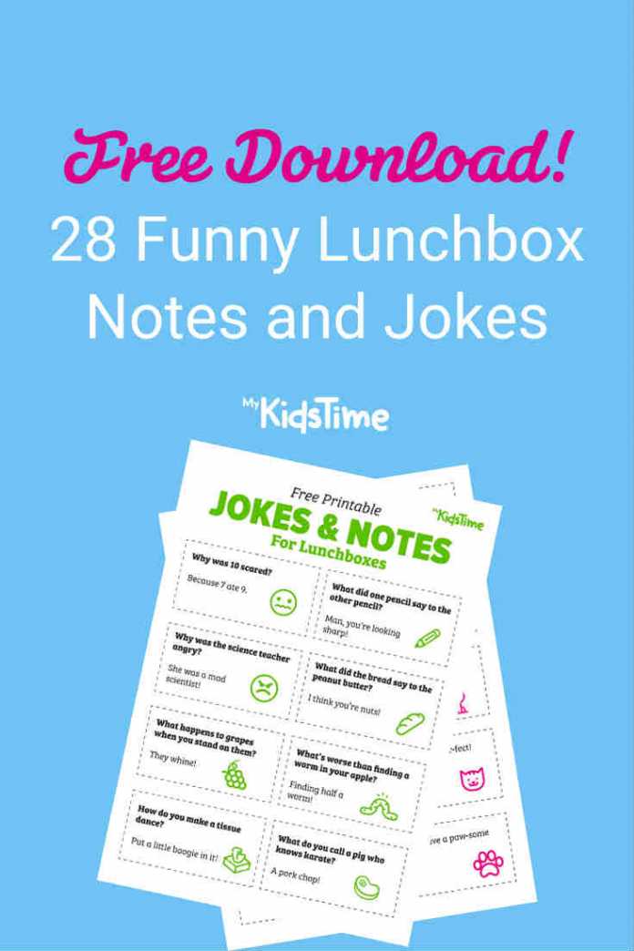Download 28 FREE Printable Lunchbox Notes and Jokes