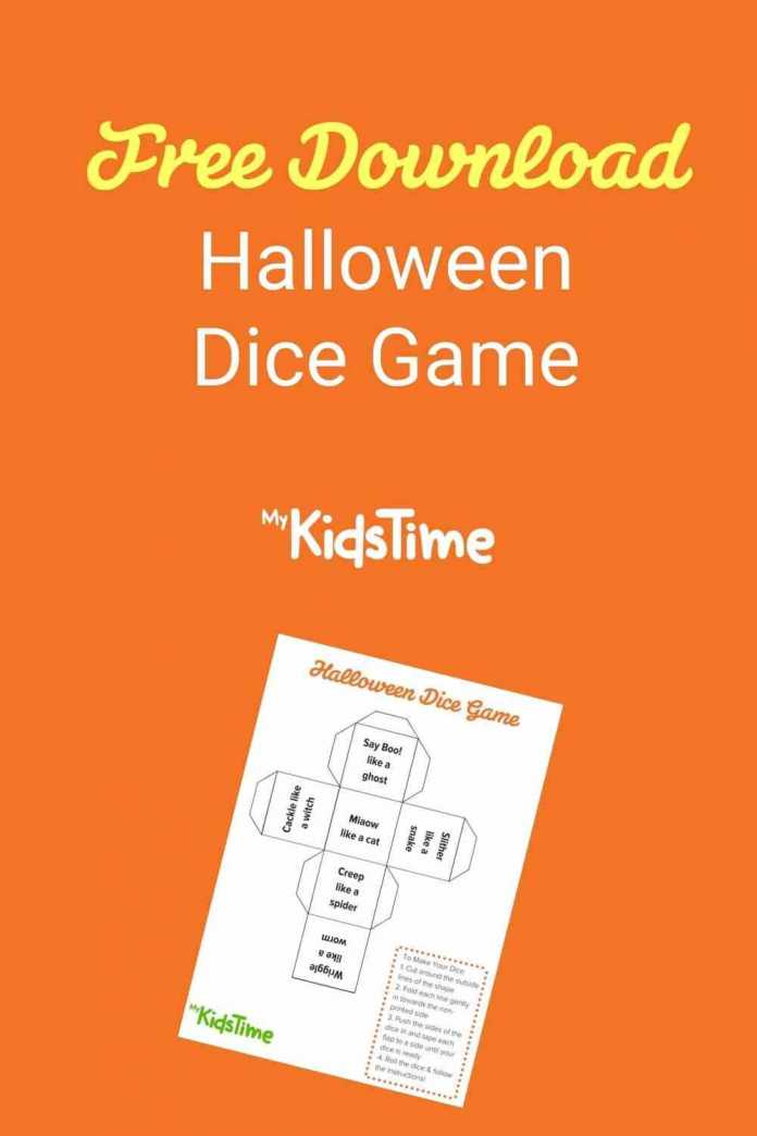 Free Halloween Printables: Play the Halloween Dice Game