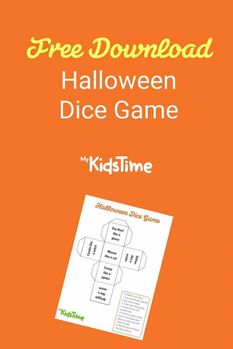 Free Halloween Printables: Play the Halloween Dice Game