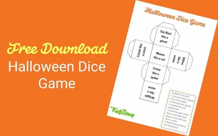 Free Halloween Printables: Play the Halloween Dice Game