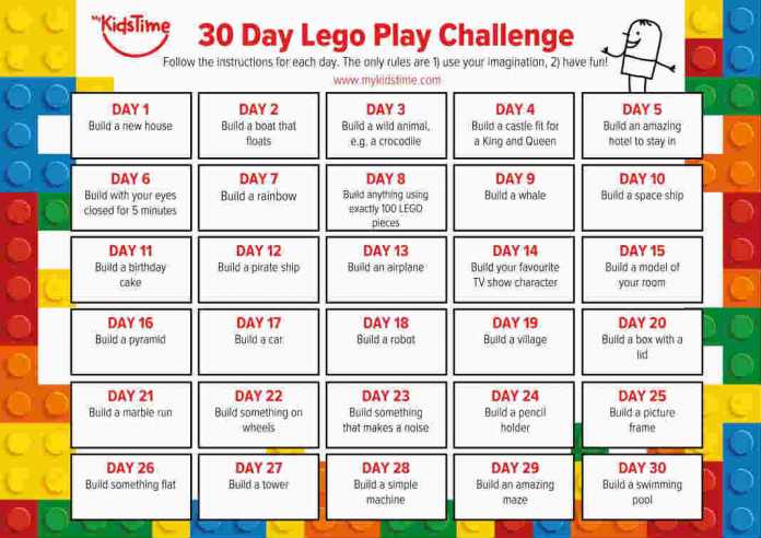 Download Your FREE 30 Day LEGO Challenge For Some Creative Fun!