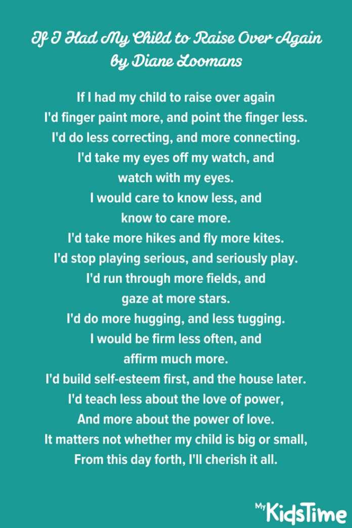 Being a Parent Quotes: If I Had My Child to Raise Over Again