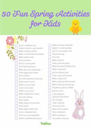50 Fun Spring Activities For Kids – FREE Checklist