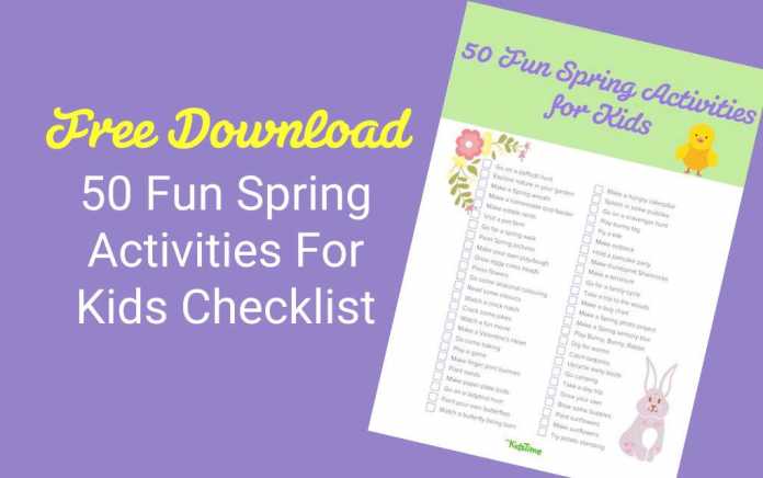 50 Fun Spring Activities For Kids – FREE Checklist