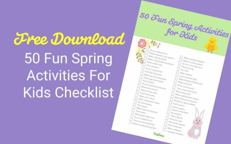 50 Fun Spring Activities For Kids – FREE Checklist
