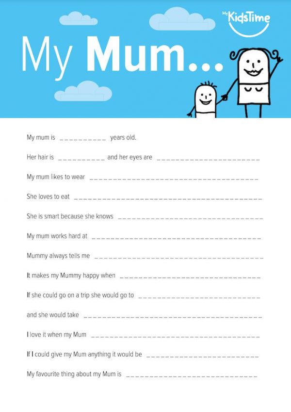 Download Your Free My Mum Printable for Mother's Day