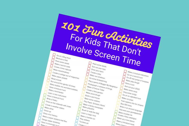 101 Fun Activities for Kids that Don't Involve Screen Time