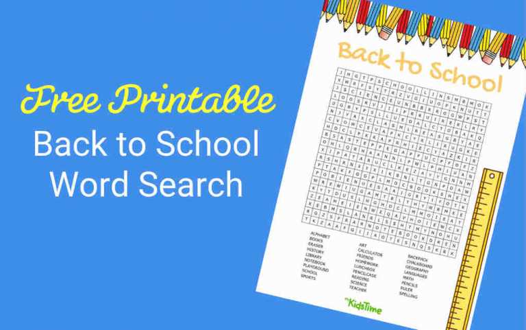 Don't Miss Your FREE Back to School Word Search – Download Now!