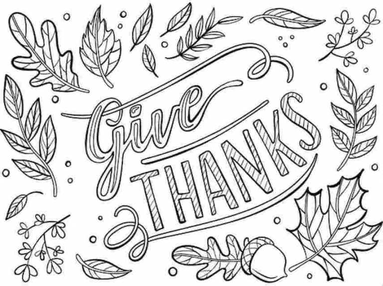 10 Thanksgiving Colouring Pages for Plenty of Seasonal Fun