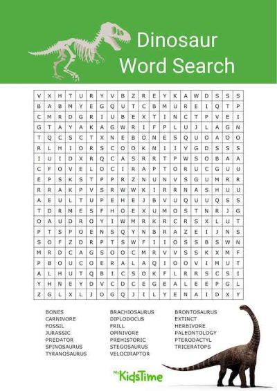 Download Your FREE Dinosaur Word Search for Some Dino Fun!