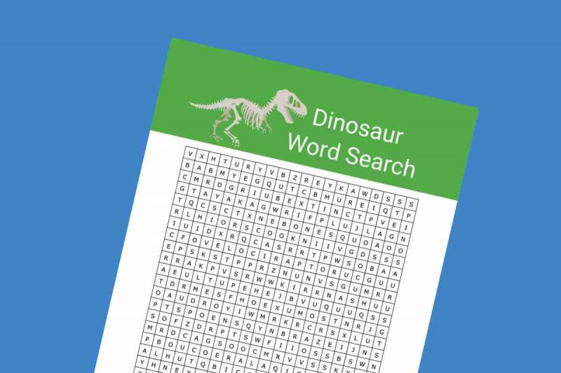Download Your FREE Dinosaur Word Search for Some Dino Fun!