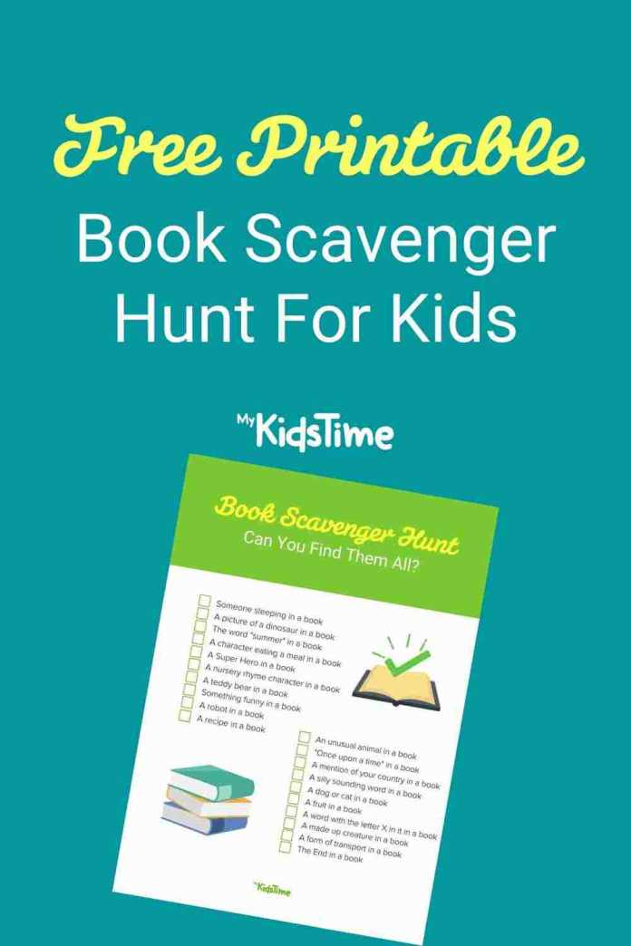 Download Your FREE Fun Book Scavenger Hunt For Kids