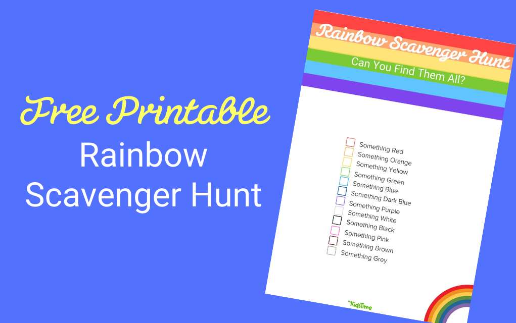 Download Your FREE Fun Rainbow Scavenger Hunt For Kids