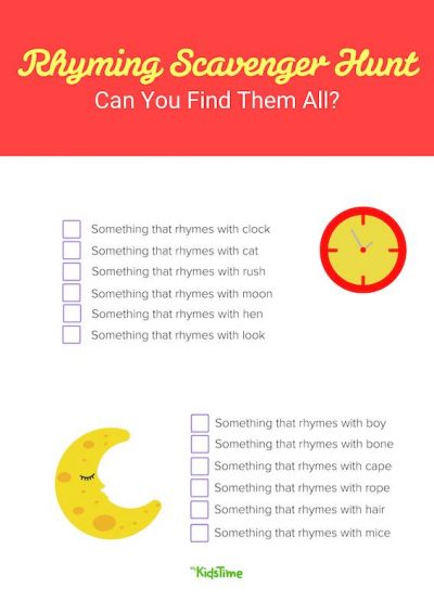 Download Your FREE Fun Rhyming Scavenger Hunt for Kids