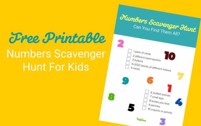 Download Your FREE Fun Numbers Scavenger Hunt For Kids