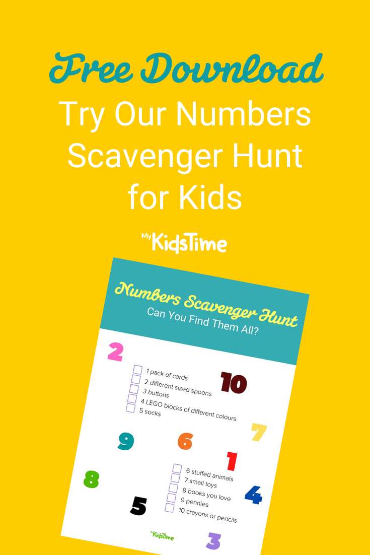 Download Your FREE Fun Numbers Scavenger Hunt For Kids