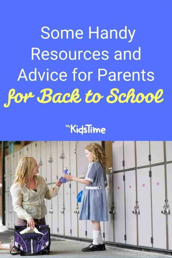 Some Handy Resources and Advice for Parents for Back to School