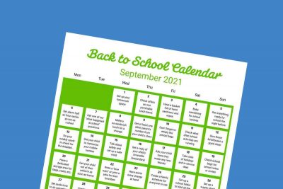 Grab Your Daily Tip on Our September Back to School Calendar