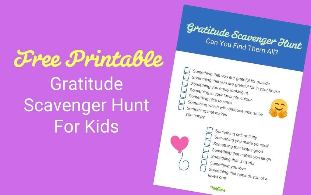 Download Your FREE Gratitude Scavenger Hunt For Kids
