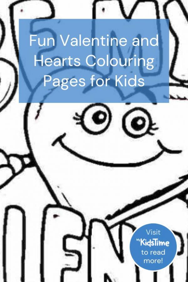 16 Fun Valentine and Hearts Colouring Pages for Kids