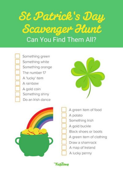 Download Your FREE St Patrick's Day Scavenger Hunt for Kids
