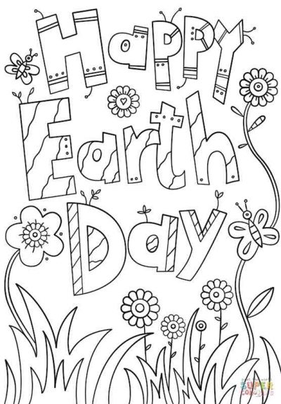 12 FREE Earth Day Colouring Pages for Kids