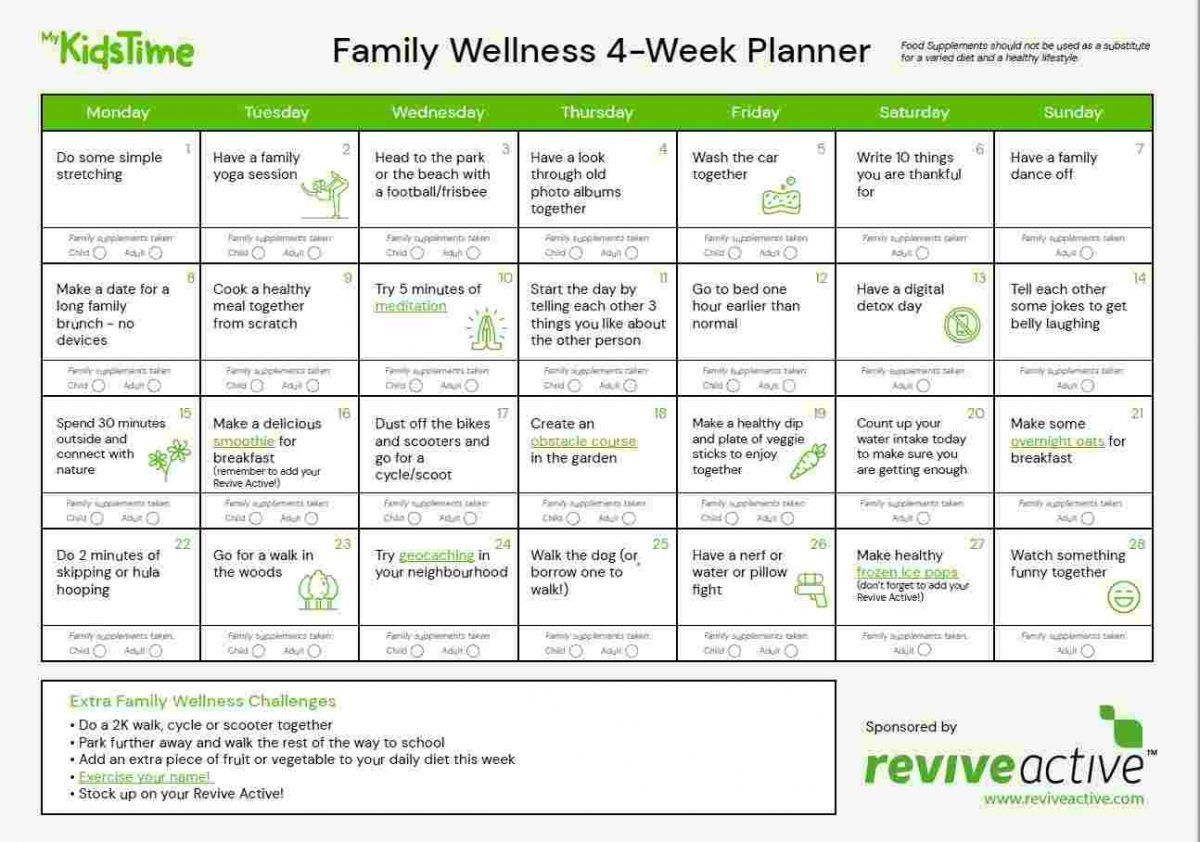 Keep Track of Your Family Wellness with Our Downloadable Calendar