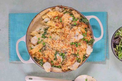 Creamy Haddock and Spinach Pasta Bake