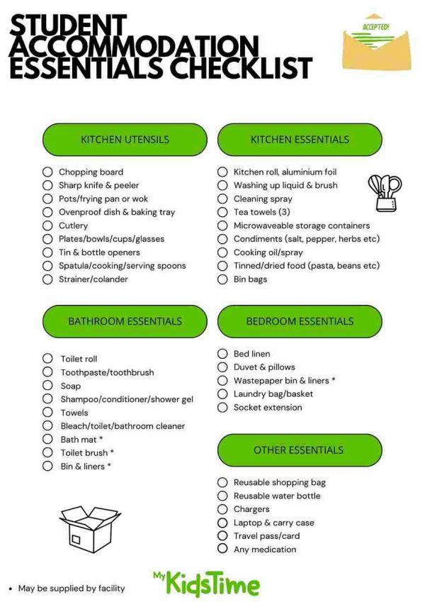 What do You Need for Starting College? Student Accommodation Essentials ...